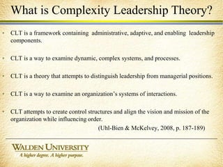 Streat - Complexity Leadership Theory | PPTX | Business | Business and ...