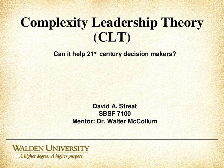Complexity Leadership Theory