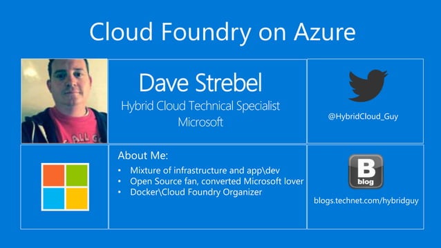 Cloud Foundry on Azure | PPT