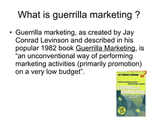 Street Marketing And Guerilla Operations | PPT