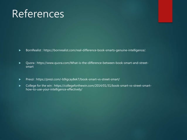 Street smarts-vs-book-smarts-presentation | PPTX