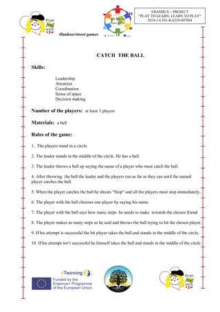 Street and backyard games | PDF