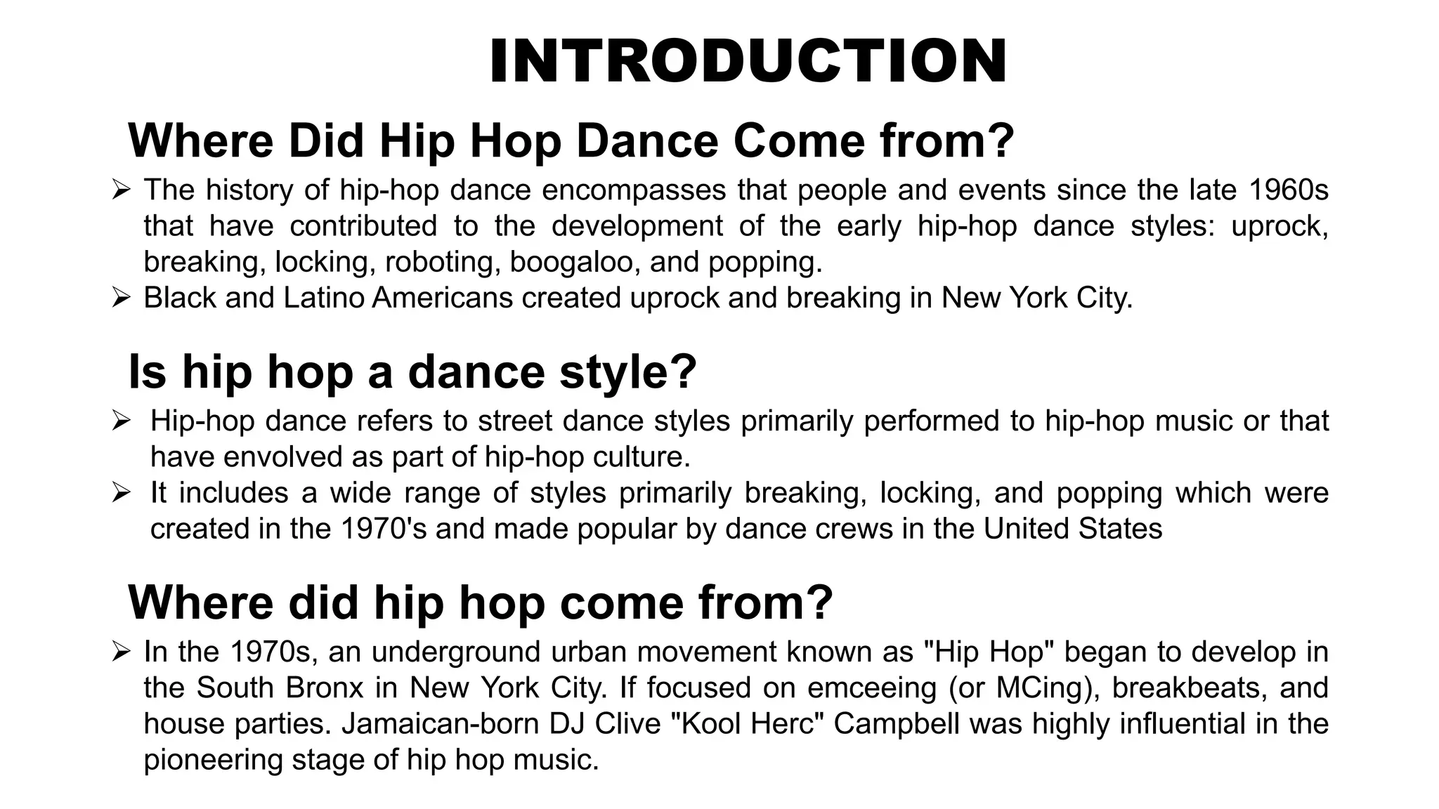 STREET AND HIP-HOP DANCE _ CHEERDANCE OUTLINE.pptx