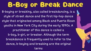 Street and Hip-Hop Dance style grade- 10 | PPTX