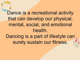 street and hip-hop 3rd quarter physical education grade 10 | PPTX