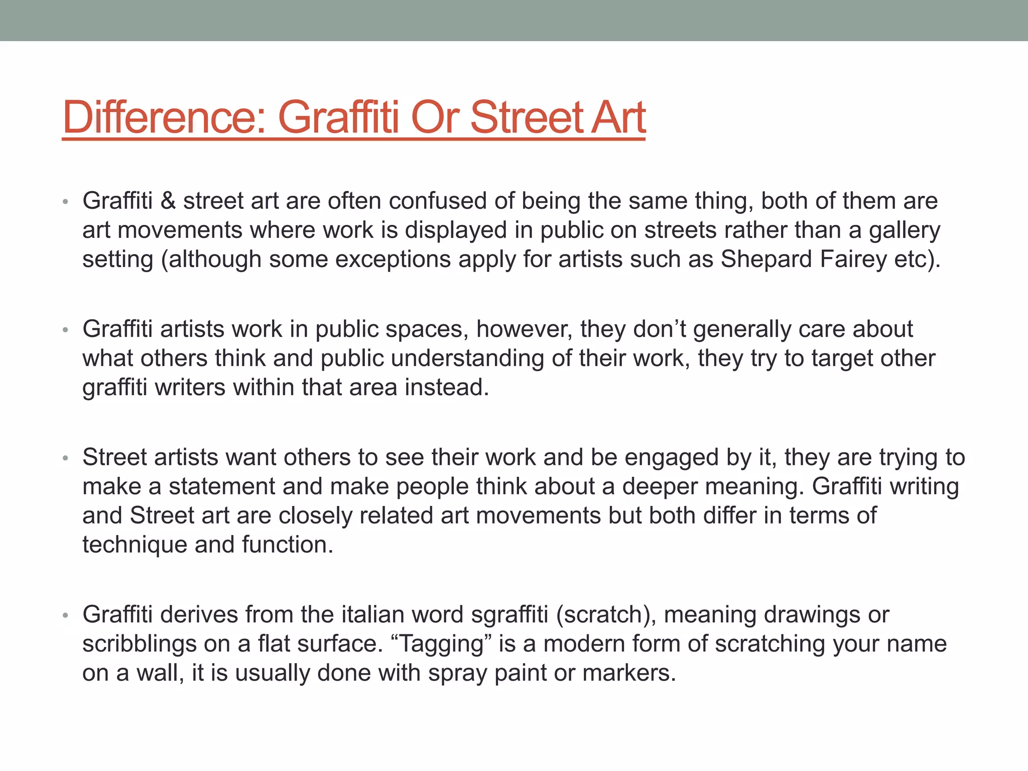 Street Art Essay | PPTX | Modern Art | Fine Art