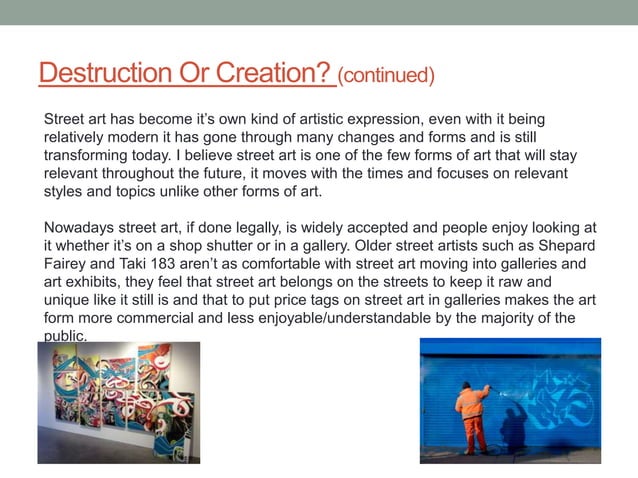 Street Art Essay | PPTX | Modern Art | Fine Art