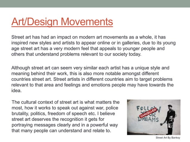 Street Art Essay | PPTX | Modern Art | Fine Art
