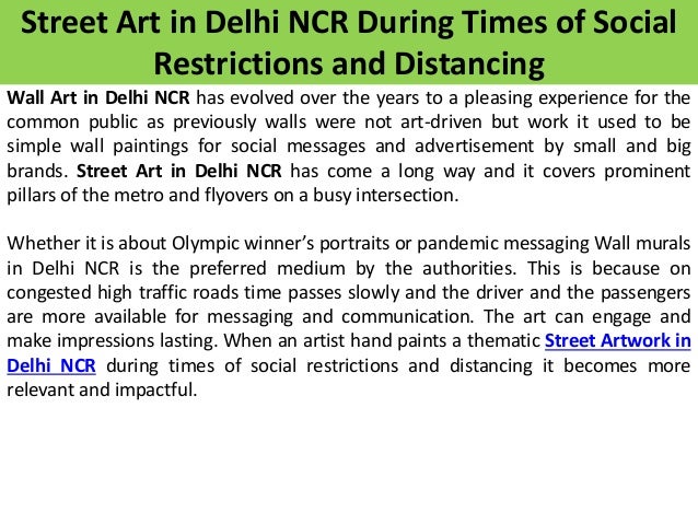 Street Art in Delhi NCR During Times of Social Restrictions and ...