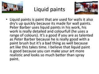 Street art techniques | PPTX | Painting | Arts and Crafts