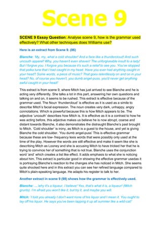 A Student Study Guide To A Streetcar Named Desire | PDF