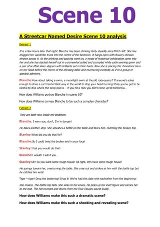 A Student Study Guide To A Streetcar Named Desire | PDF