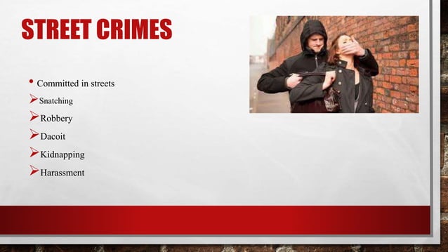 Street crimes in urban areas | PPT