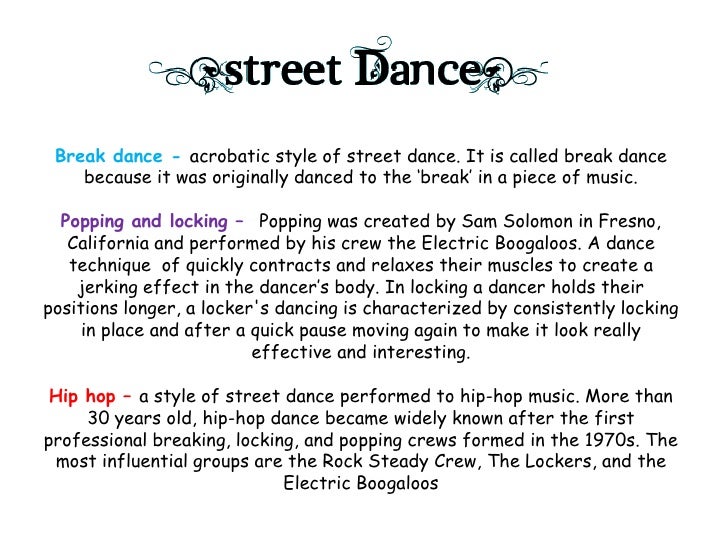 What Are The Different Types Of Street Dance - Design Talk