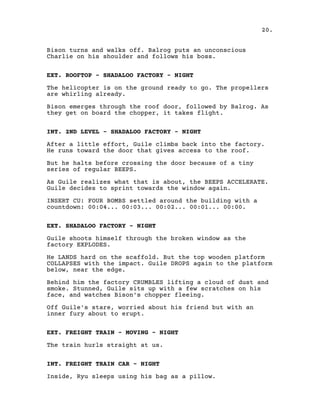 Street Fighter (Movie Script) | PDF