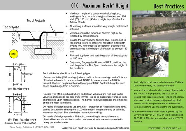 Street Design guidelines UTTIPEC 2011-printer-friendly | PPT