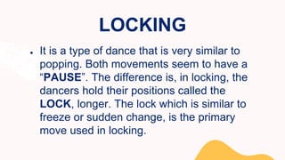 STREET DANCE AND HIPHOP DANCE STYLES (PE | PPTX