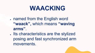 STREET DANCE AND HIPHOP DANCE STYLES (PE | PPTX