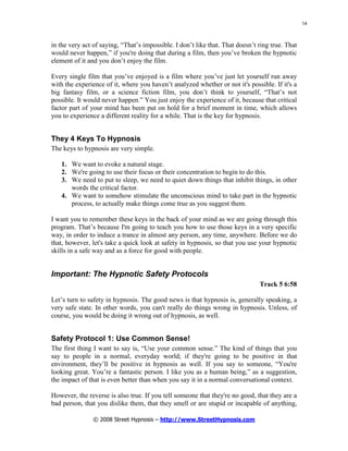 Street Hypnosis Exposed Manual | PDF
