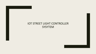 STREET LIGHT PPT for technical seminaR | PPTX