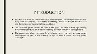 STREET LIGHT PPT for technical seminaR | PPTX