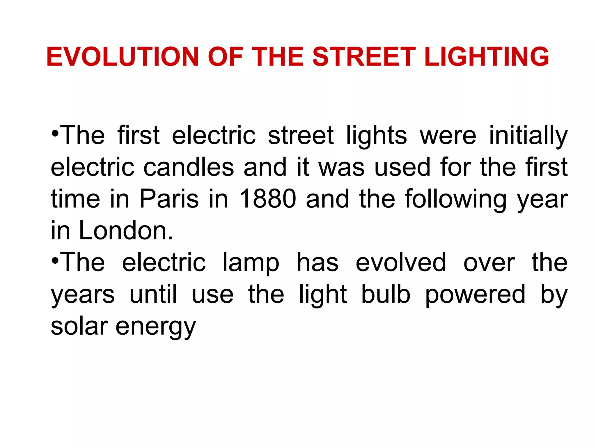 Street lighting | PPT