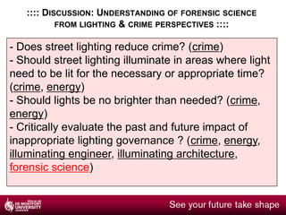 Street lighting and crime - kasetsart university seminar | PPTX | Crime ...