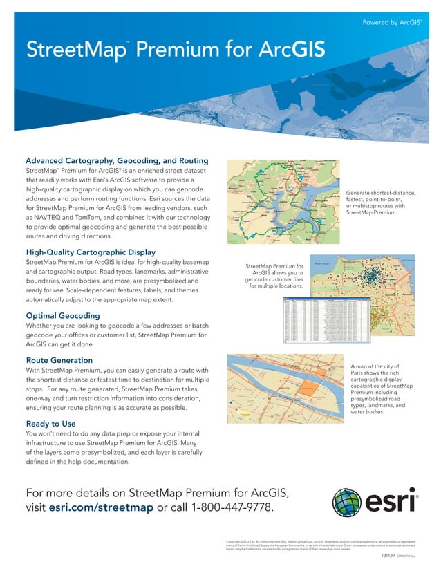 StreetMap Premium for ArcGIS | PDF