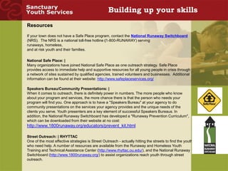 Integrating Safe Place and Street Outreach | PDF