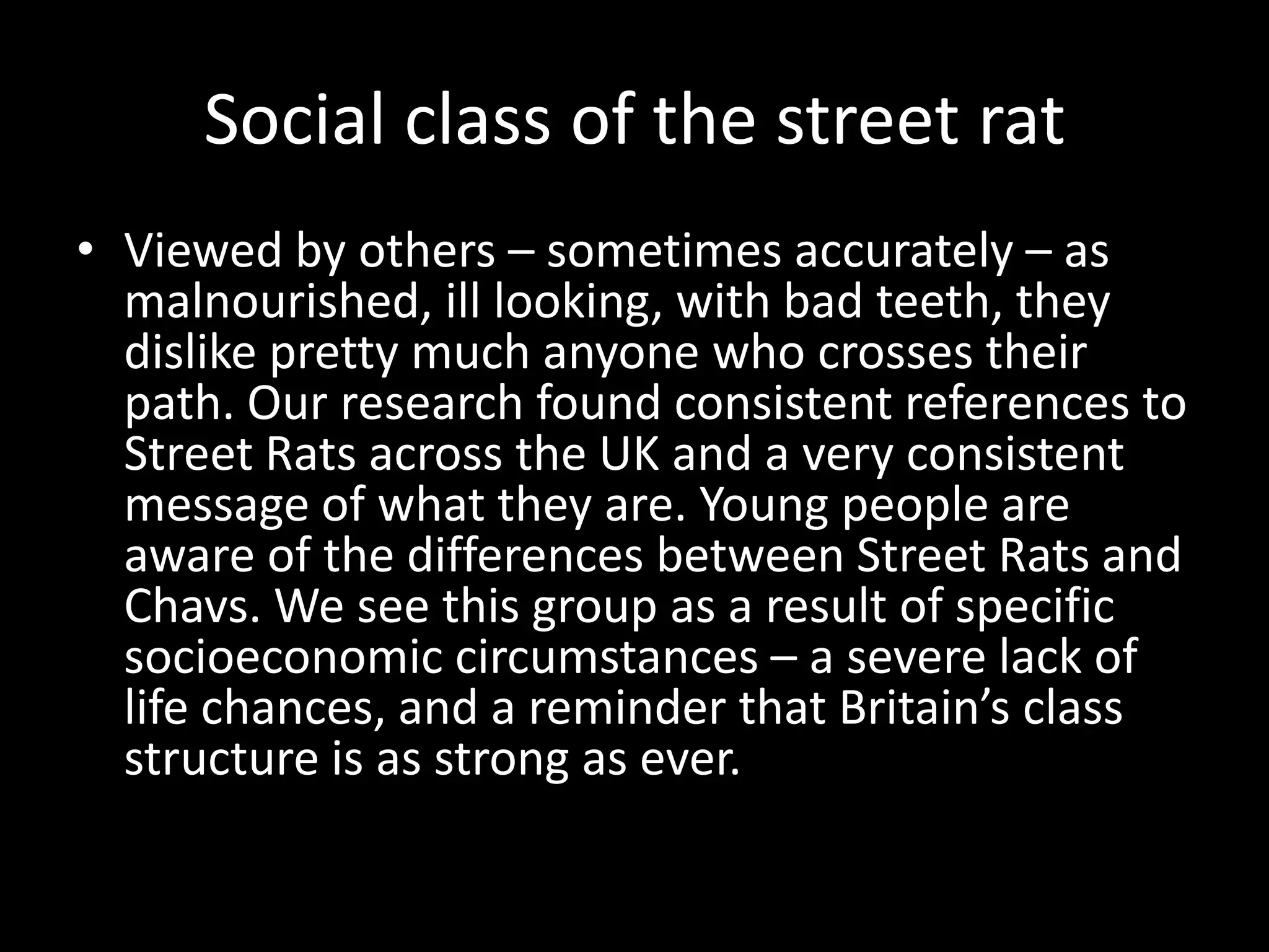 Street rats | PPTX