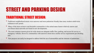 Streets and parking design | PPTX