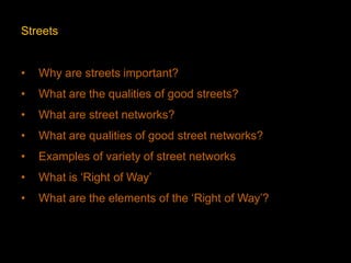 Streets and Transportation | PPTX