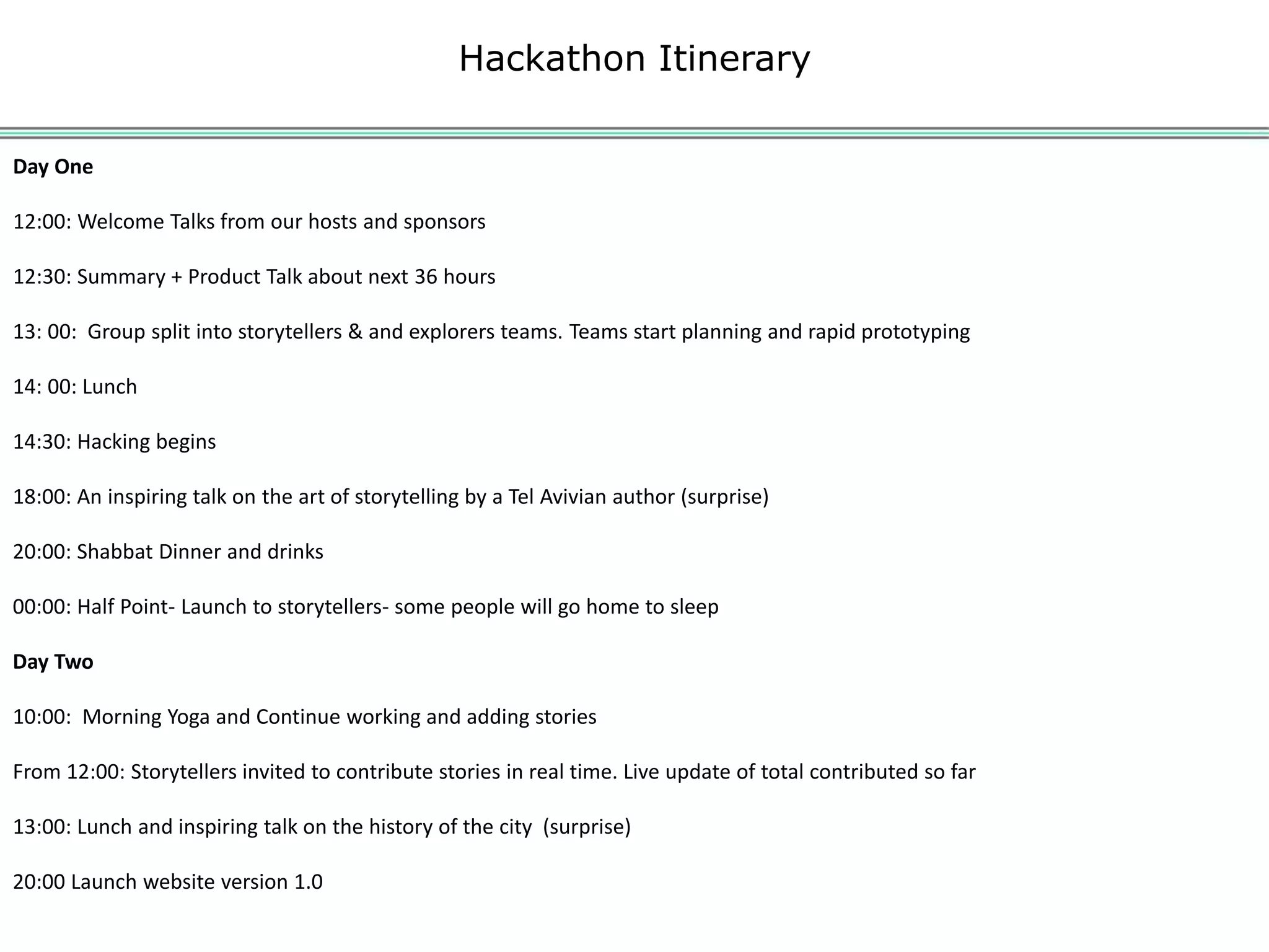 Streets hackathon invitation | PPTX