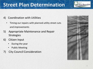 Public Input - City Streets Maintenance Plan for 2020 | PPT