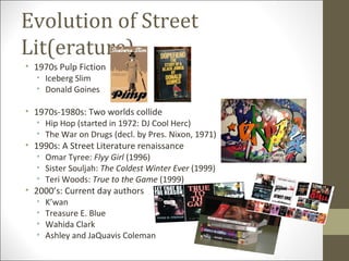 Street Smart: Urban Fiction in Public Libraries | PPT
