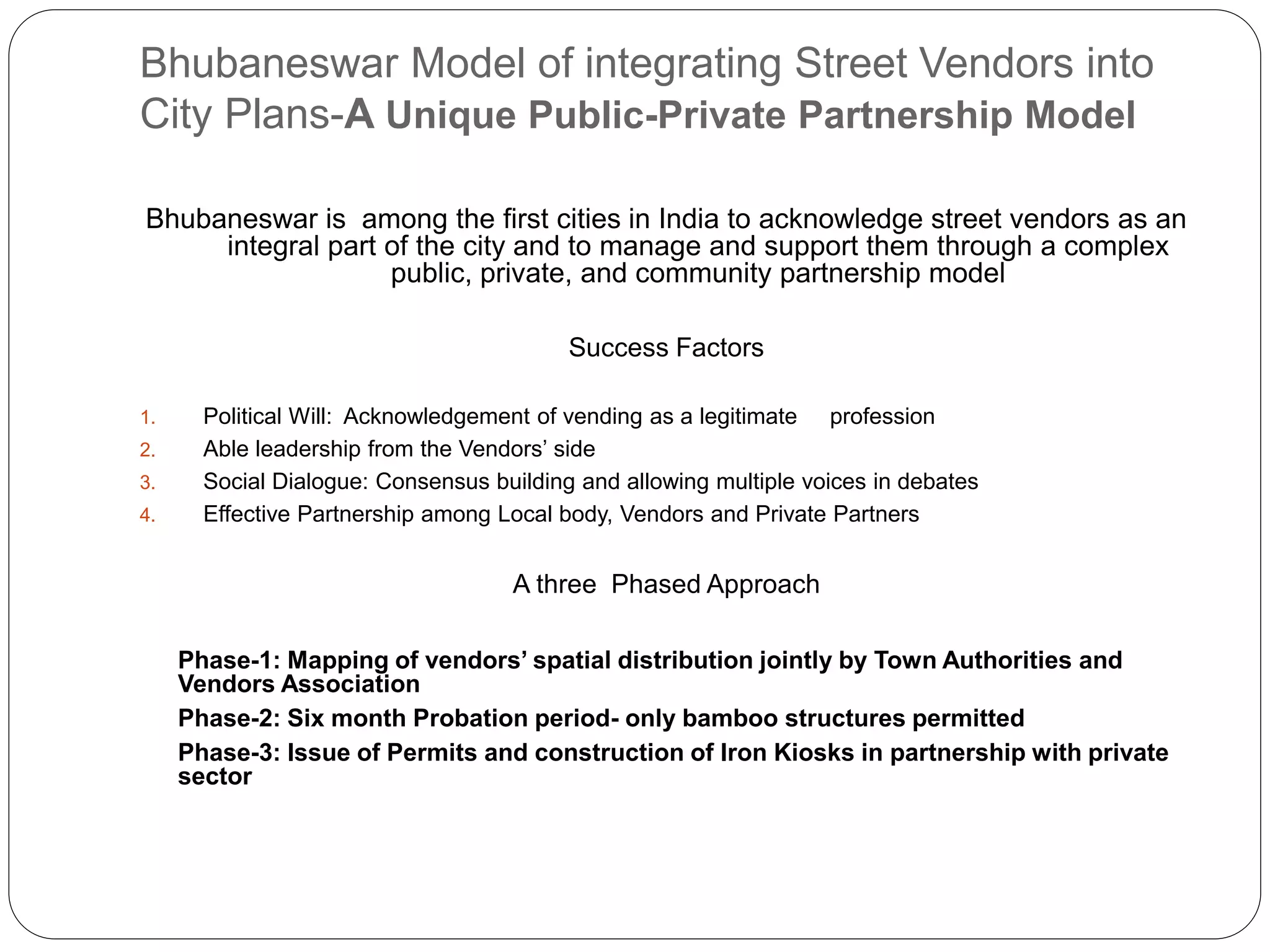 Street vendors and local area planning | PPTX