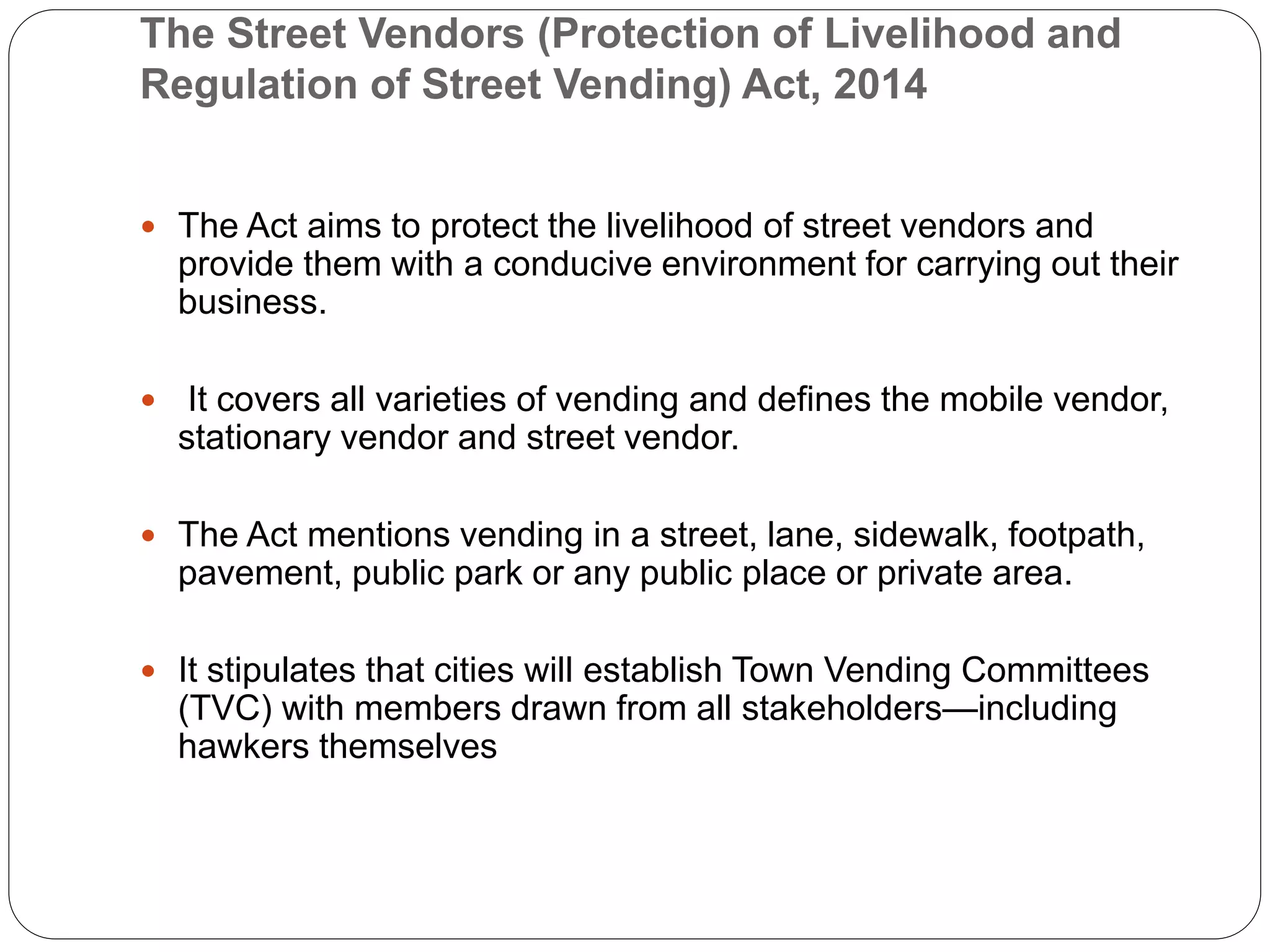 Street vendors and local area planning | PPTX