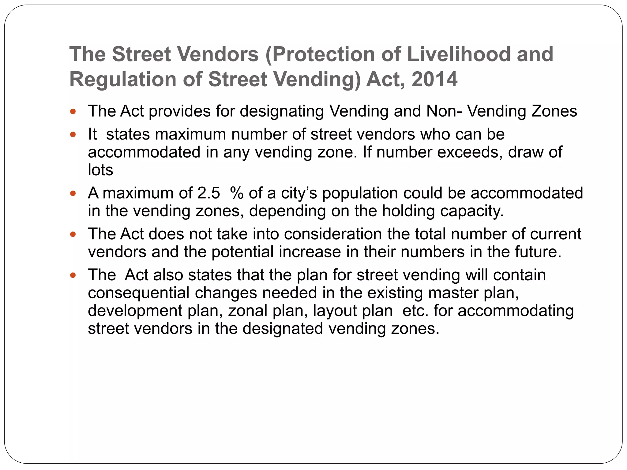 Street vendors and local area planning | PPTX