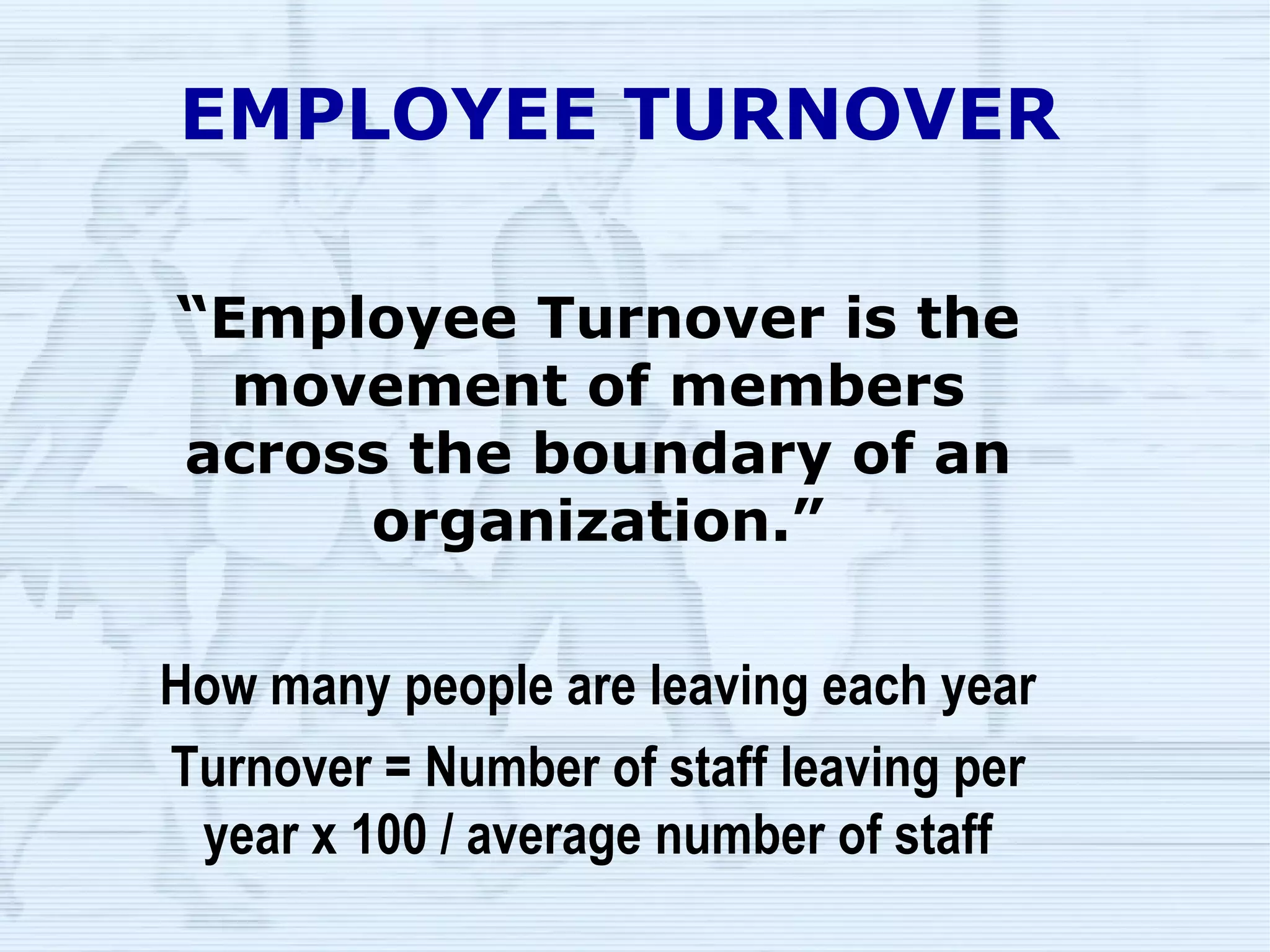 employee turnover | PPT