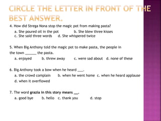 Strega nona lesson plan | PPT