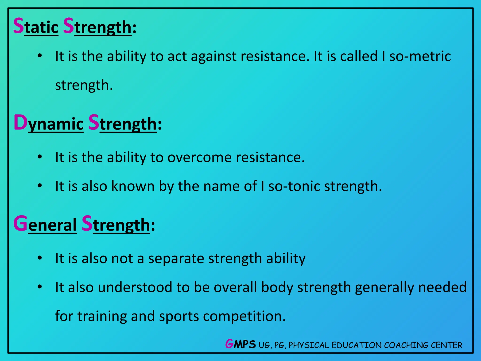 Strength definition types of strength and training its intensity | PPTX