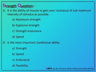 Strength definition types of strength and training its intensity | PPTX