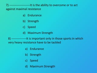 Strength definition types of strength and training its intensity | PPTX