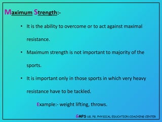 Strength definition types of strength and training its intensity | PPTX