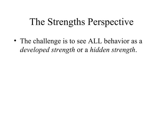 Strength based approach | PPT