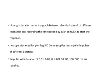 Strength- duration curve ppt presentation | PPT