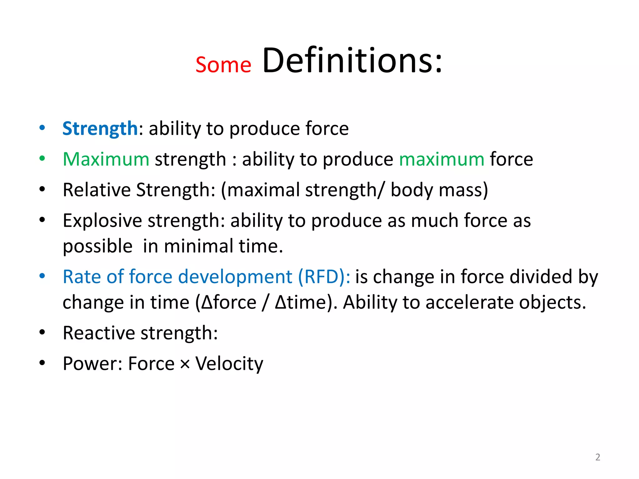 maximal Strength training | PDF