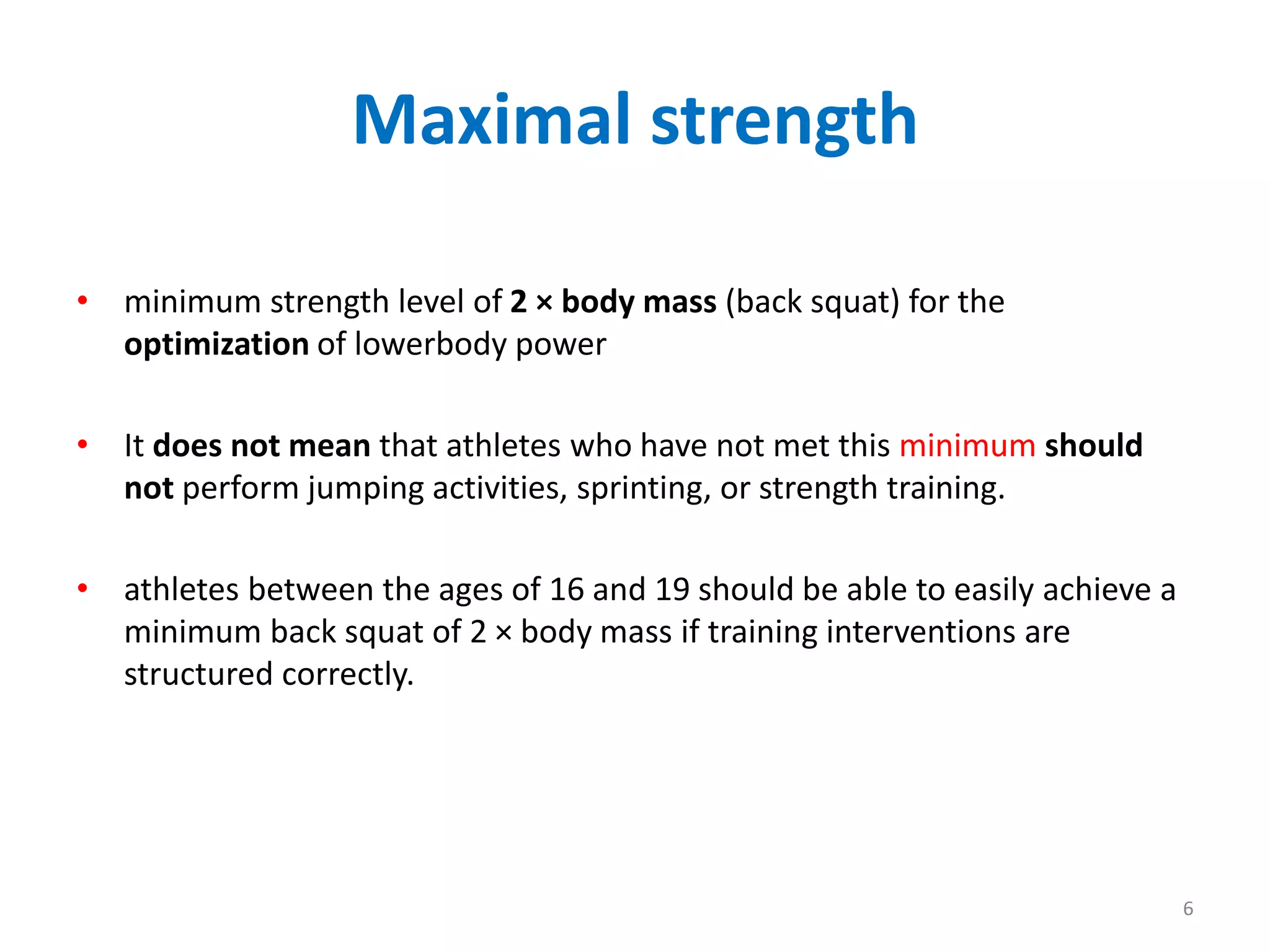 maximal Strength training | PDF