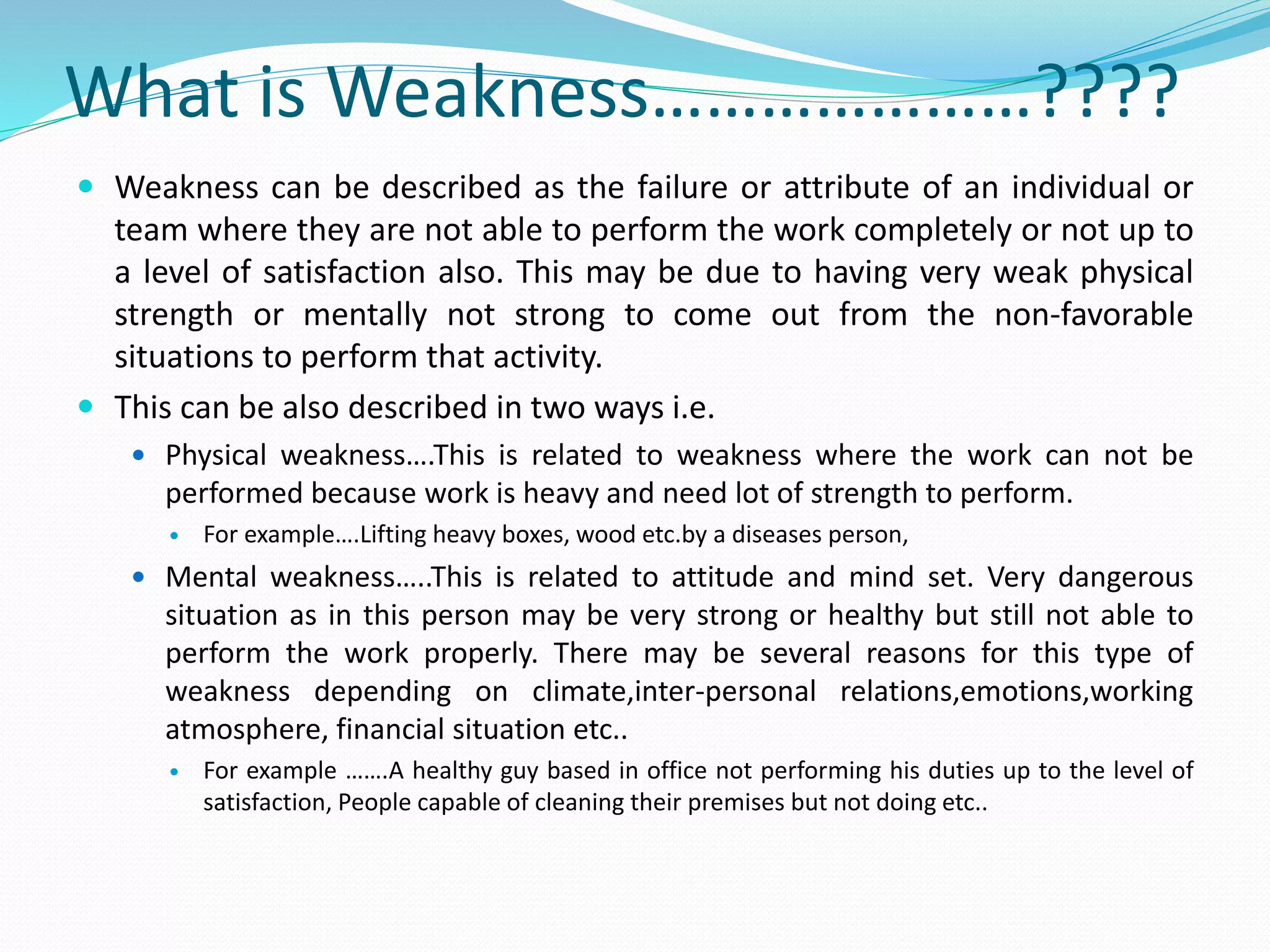 Strength weakness | PPTX