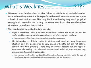 Strength weakness | PPTX